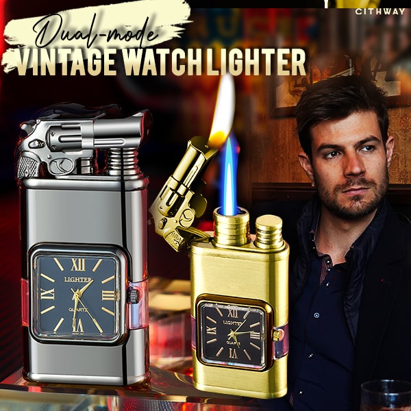 Cithway™ Windproof Dual-Flame Vintage Watch Lighter – meomeland