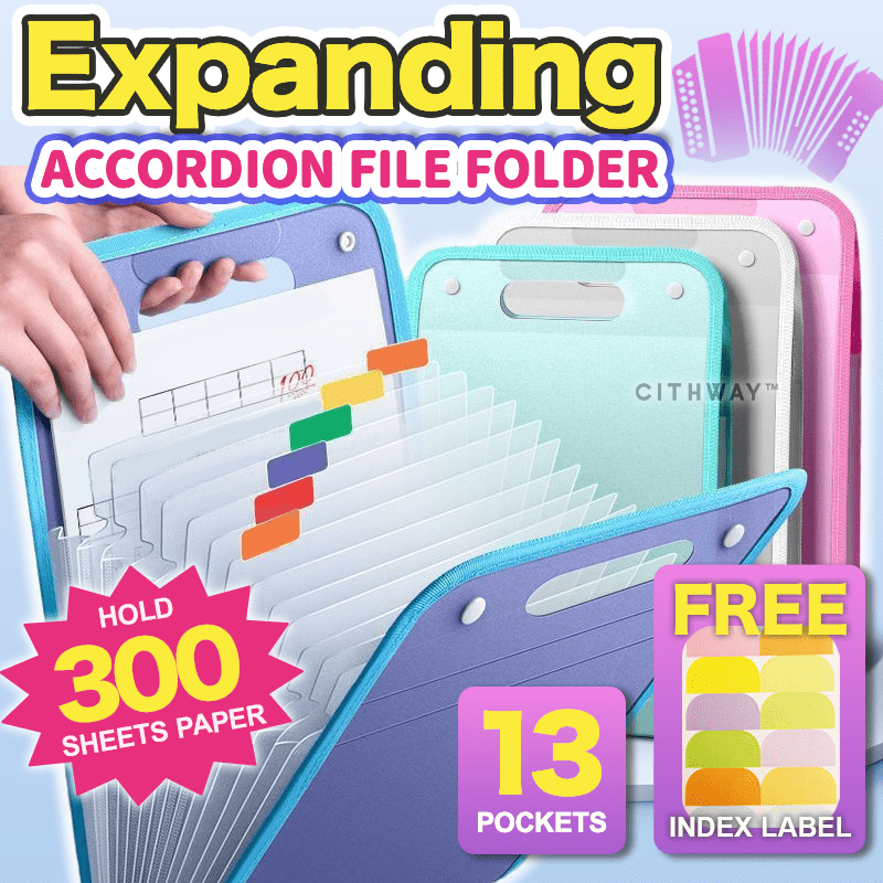 Cithway™ Portable Expanding File Folder Organizer – meomeland