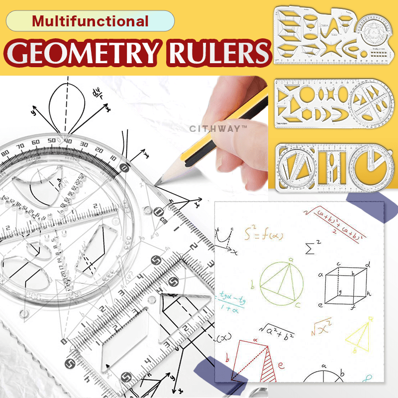Cithway™ Multifunctional Geometry Drawing Ruler – meomeland