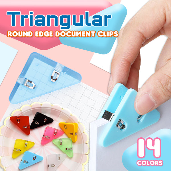 Triangular Round Edge Document Clips – meomeland